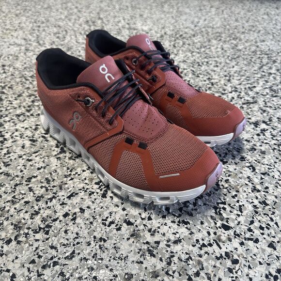 On Running | Shoes | On Cloud 5 Running Shoes Rust Red Womens 9 ...